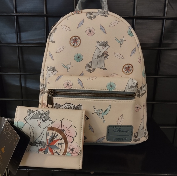 Loungefly | Bags | Nwt Disney Pocahontas Meeko Flit Mini Backpack And ...